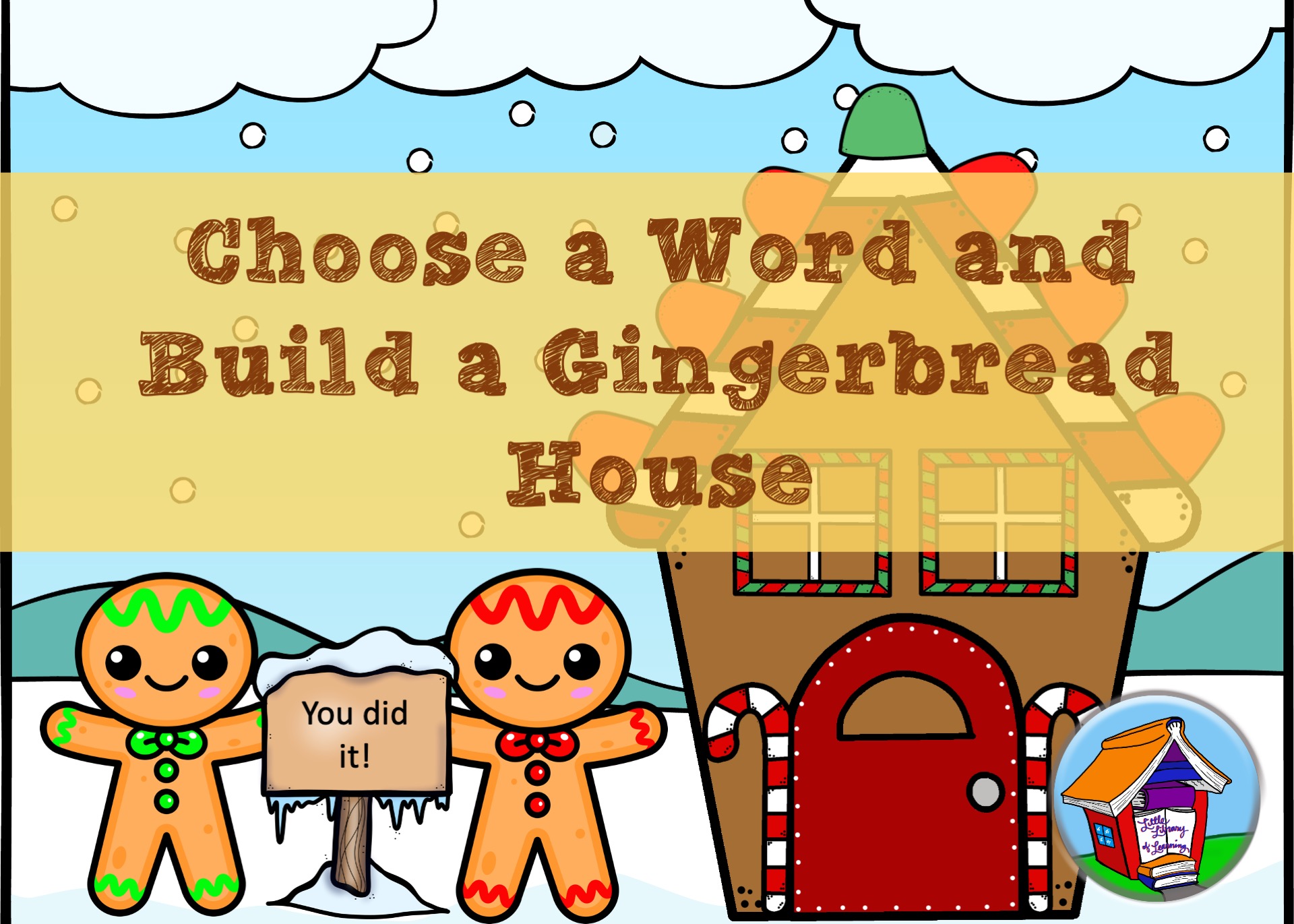 Gingerbread Men in the Library - Little Library of Learning